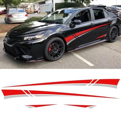Red Silver Gray Side Body Door Fender Vinyl Decal Sticker For Toyota ...