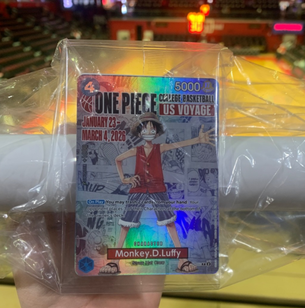 One Piece Monkey D. Luffy US College Basketball Promo Card (In Package ...