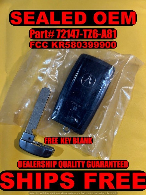 OEM 2016-21 ACURA MDX RDX SMART KEY PROXIMITY TRANSMITTER 72147-TZ6-A81 ...