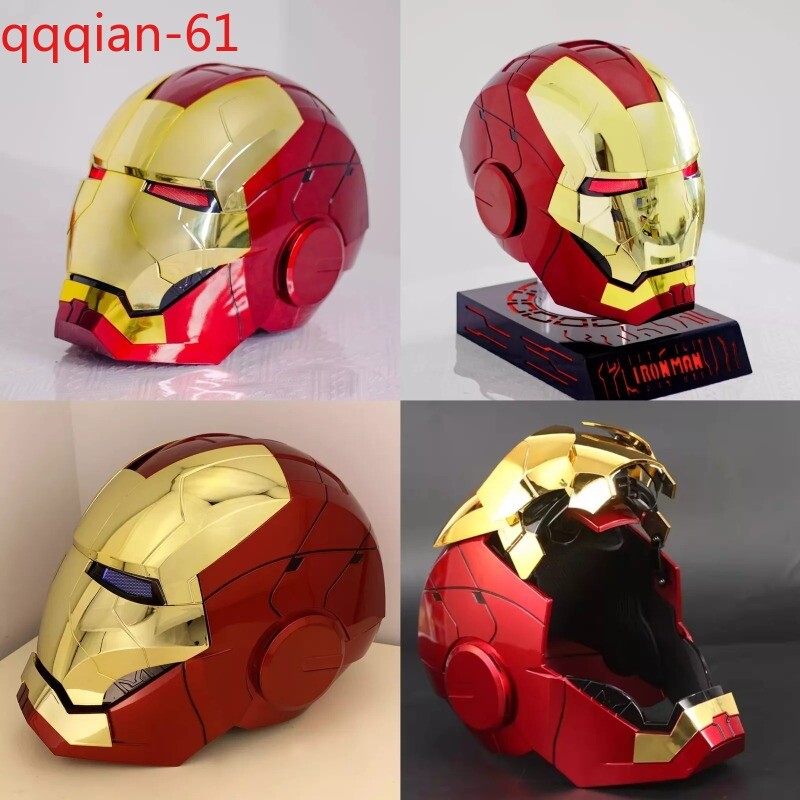 Iron Man Gold MK5 Helmet Electronic Voice Activated Open&Close Mask ...