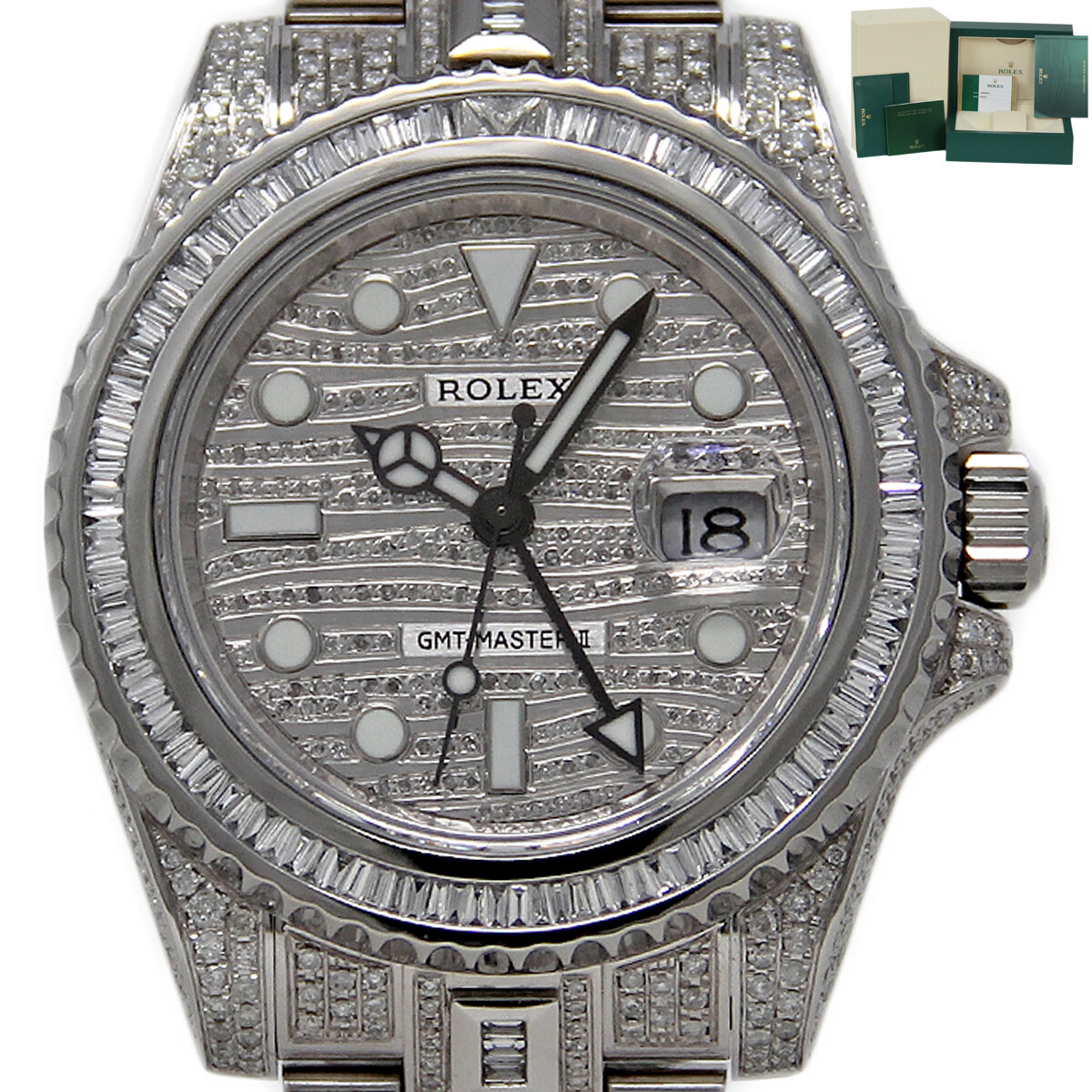 Rolex GMT-Master II 116710 BUST DOWN DIAMOND *CUSTO… - Gem