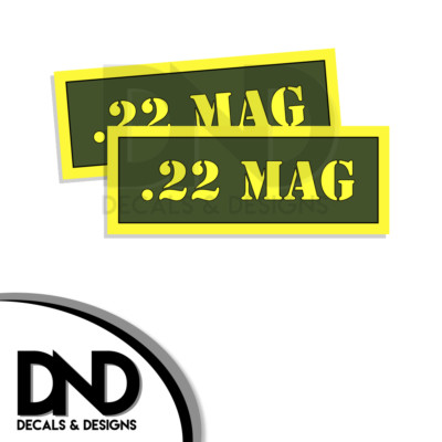 .22 Mag Ammo Can Decal Gun Ammunition Box Firearm Gloss Sticker AG - 2 ...