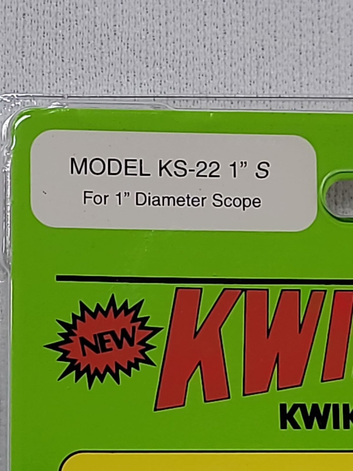 KWIK-SITE See Thru scope rings 1" silver for .22 caliber scopes KS-22 1 ...
