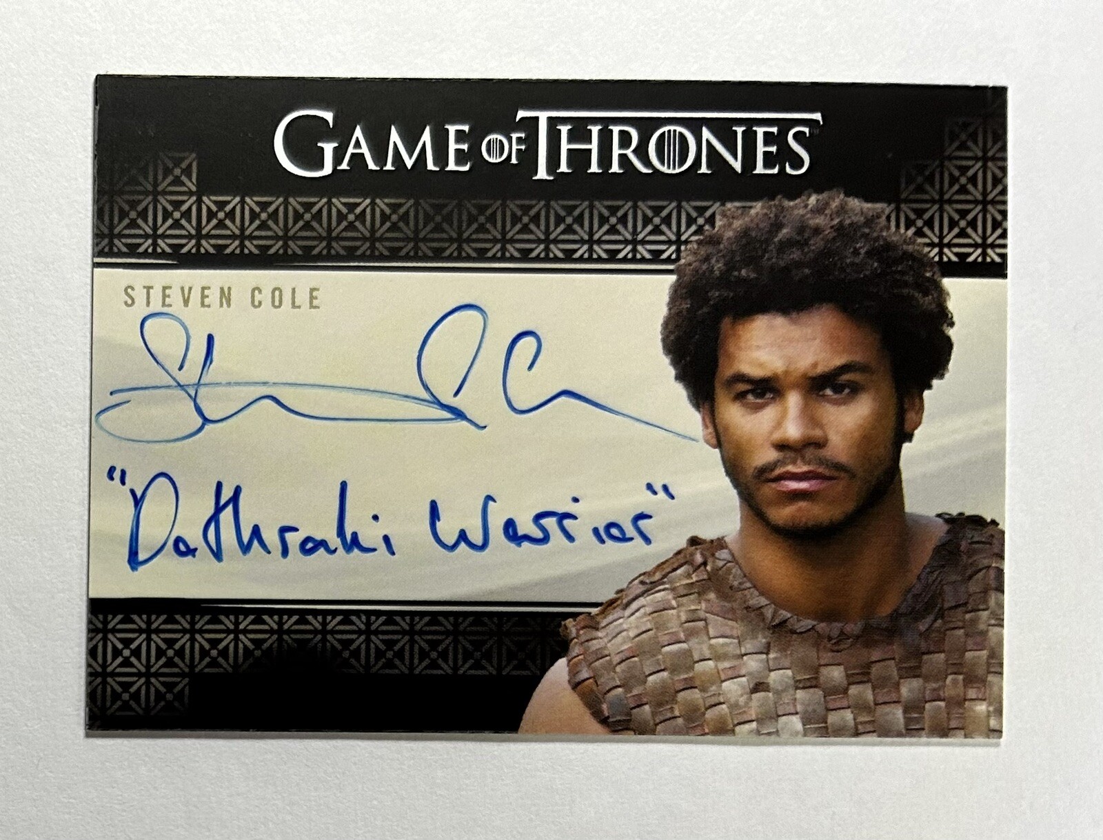 Game of Thrones STEVEN COLE Auto Autograph Inscription Rittenhouse ...