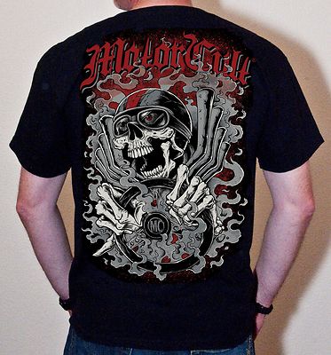 SPEED DEMON SKULL DRAG RACING VINTAGE HELMET SKULL DRAGSTER T-SHIRT L ...