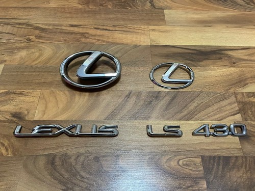 01-06 LEXUS LS LS430 FRONT REAR CHROME EMBLEM LOGO BADGE SIGN SYMBOL ...