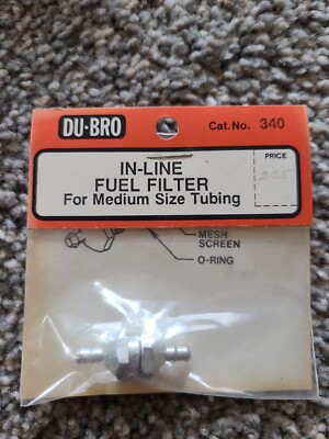 Du-Bro In-Line Fuel Filter. For Medium Size Tubing. #340 | eBay