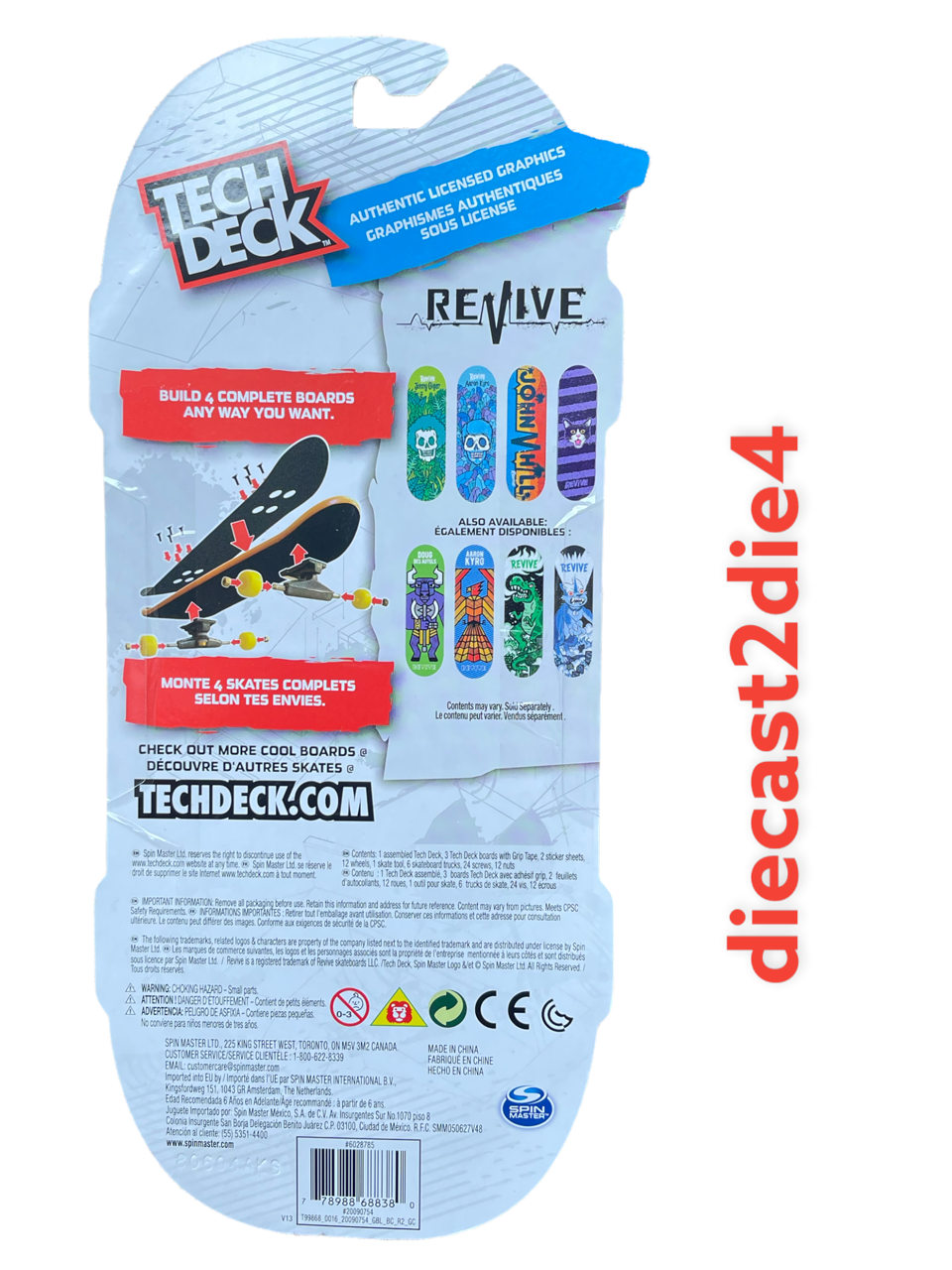 New/sealed Spin Master Tech Deck ULTRA DLX 4-PACK REVIVE Jonny Giger ...