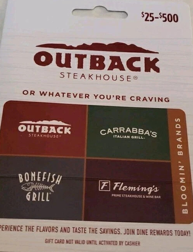 Outback Steakhouse $50 Gift Card | eBay