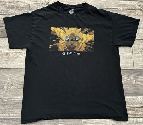 Demon Slayer T-SHIRT Inosuke Boar Mask Japnese Kanji Graphic-Print MENS ...