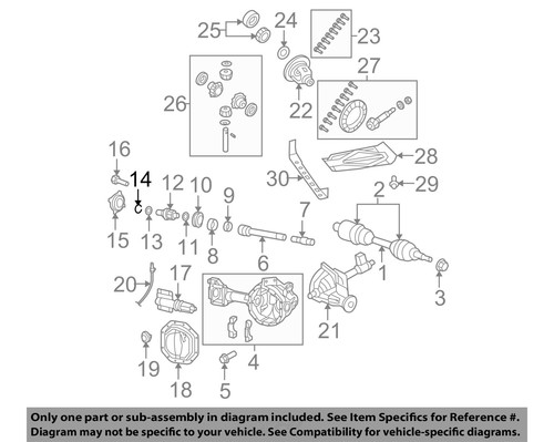 CHRYSLER OEM 00-11 1500 Front Suspension Front Axle Carrier-Snap Ring ...