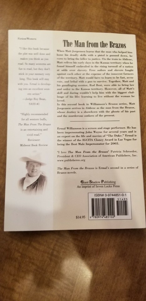 The Man from the Brazos [Paperback] Ermal Walden Williamson Signed Copy ...