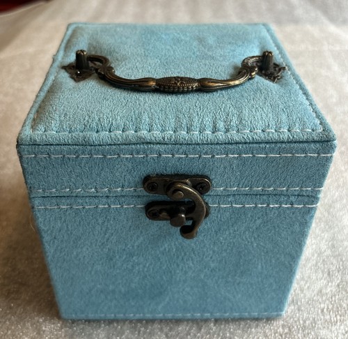 Travel Jewelry Box, 3 Stacking Interior Trays, 5” Square Cube | eBay