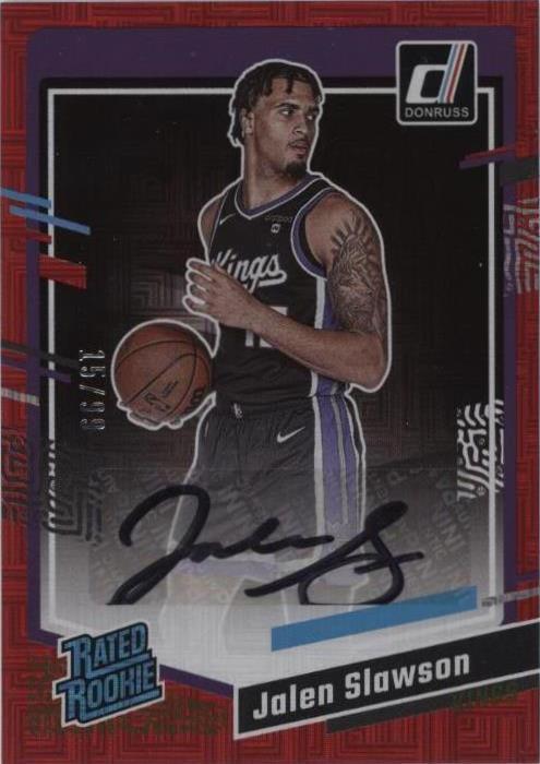 2023-24 Panini Donruss - Rated Rookie Jalen Slawson #271 Choice Red ...