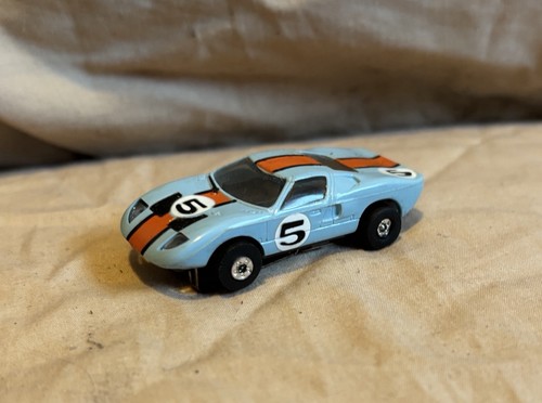 VINTAGE AURORA AFX Thunderjet 500 T JET TOUGH ONES FORD GT #5 HO SLOT ...