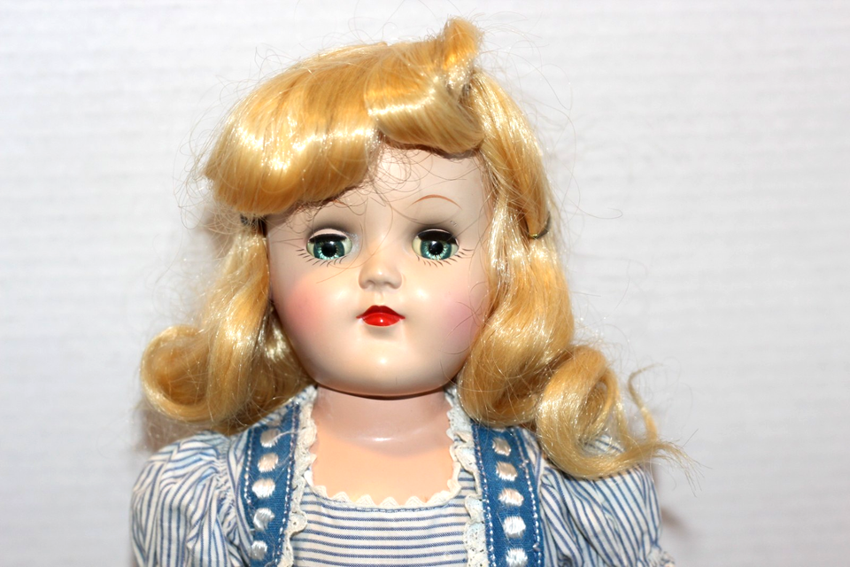 VINTAGE IDEAL DOLL P-91 GOLDEN BLONDE 1950'S WIGGED 15.5 INCHES TALL ...