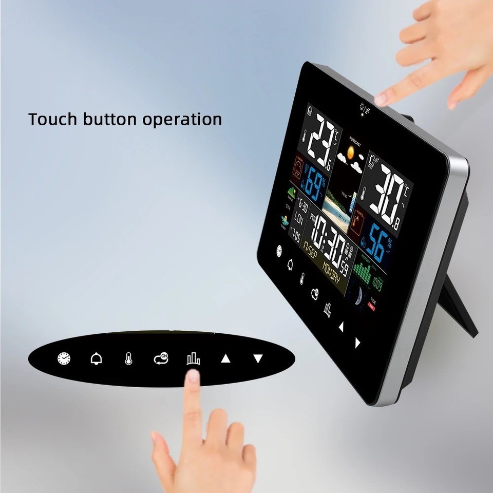 Wireless Weather Station Indoor Outdoor Digital LCD Weather Forecast ...