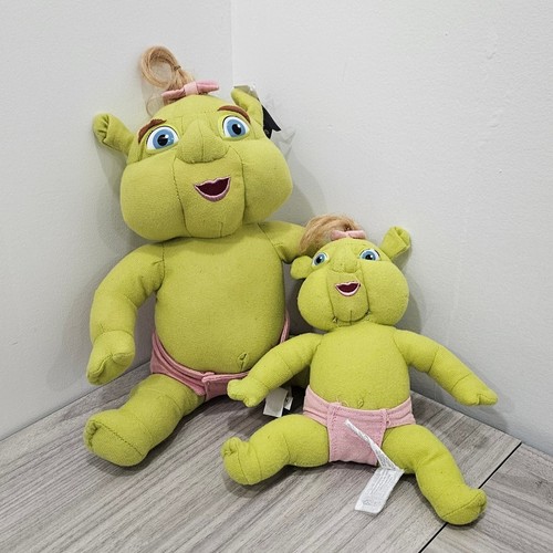 Shrek The Third SET OF 2 Baby Ogre Felicia Plush Doll DreamWorks Nanco ...