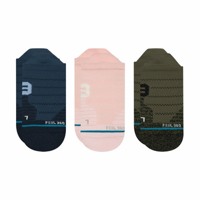 Stance Women 3 Pk Performance Tab Sock Set M 8-10.5 Multicolor Nylon ...