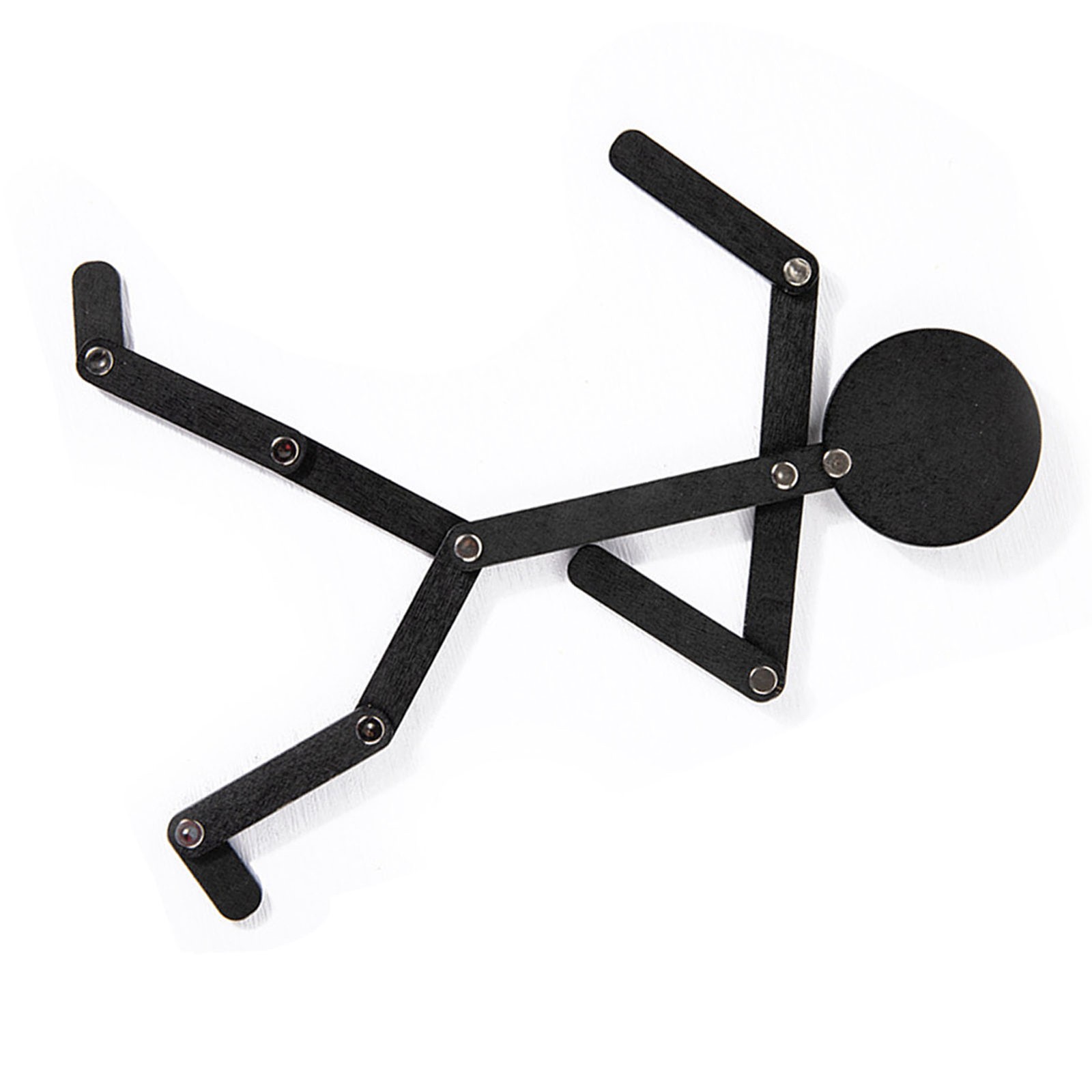 Wooden Stickman Toy With Moving Limbs 24 Cards Educational Wooden Stick ...