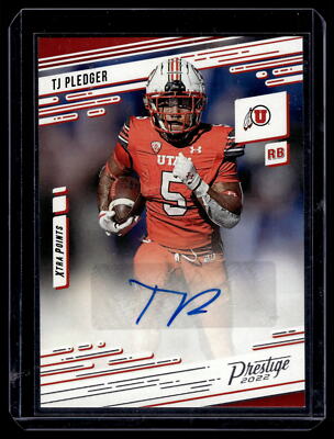 T.J. Pledger 2022 Panini Chronicles Prestige Draft Picks Autograph Card ...