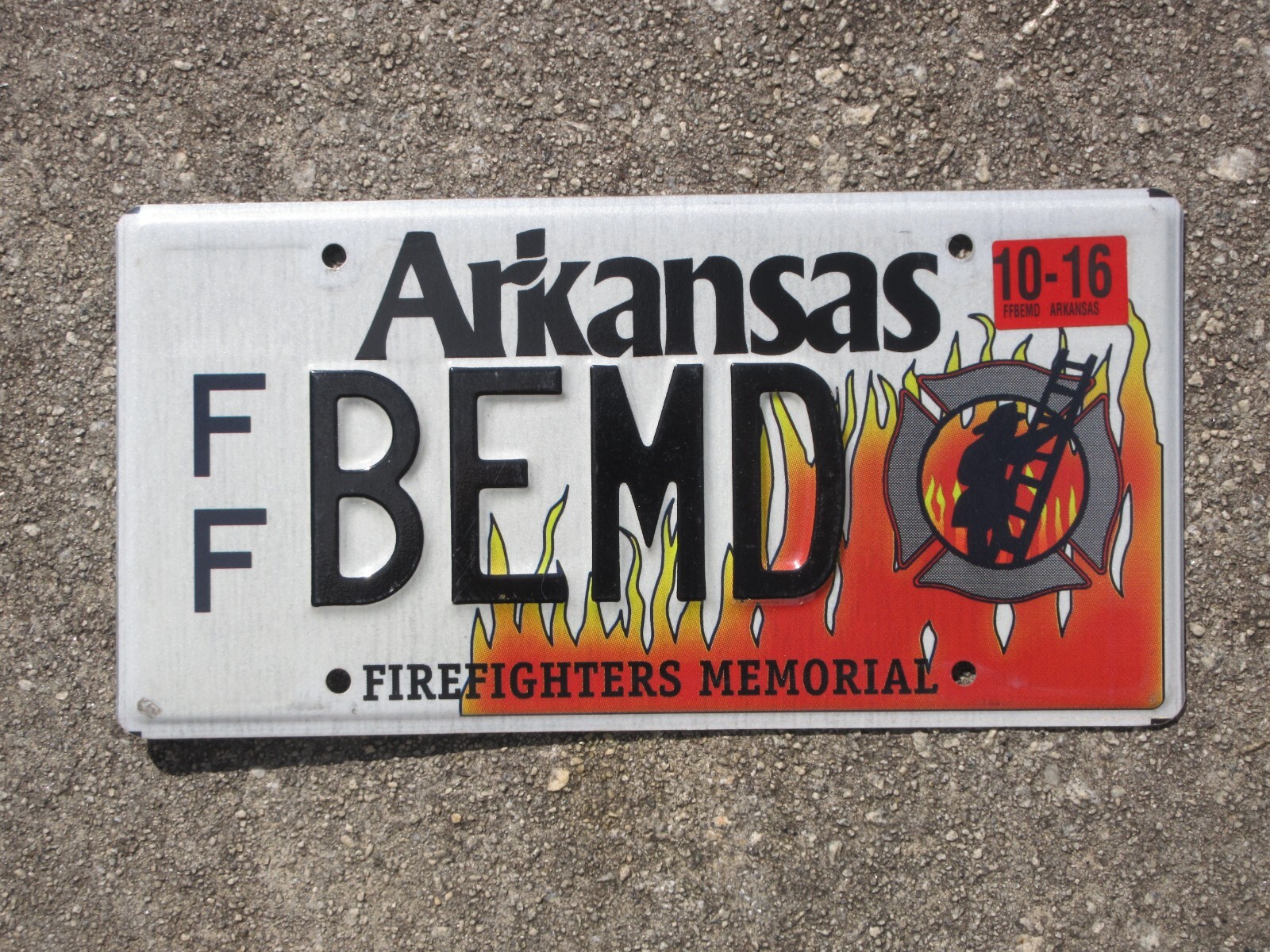Arkansas Firefighter Memorial License Plate Firefighters AR Fire ...