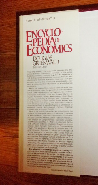 Encyclopedia of Economics by Douglas Greenwald (1981, Hardcover) for ...