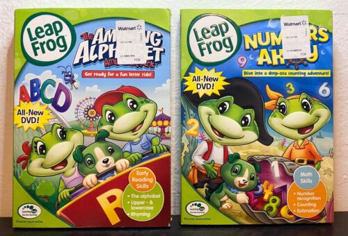 2x Leap Frog Dvd Lot The Amazing Alphabet Amusement Park And Numbers