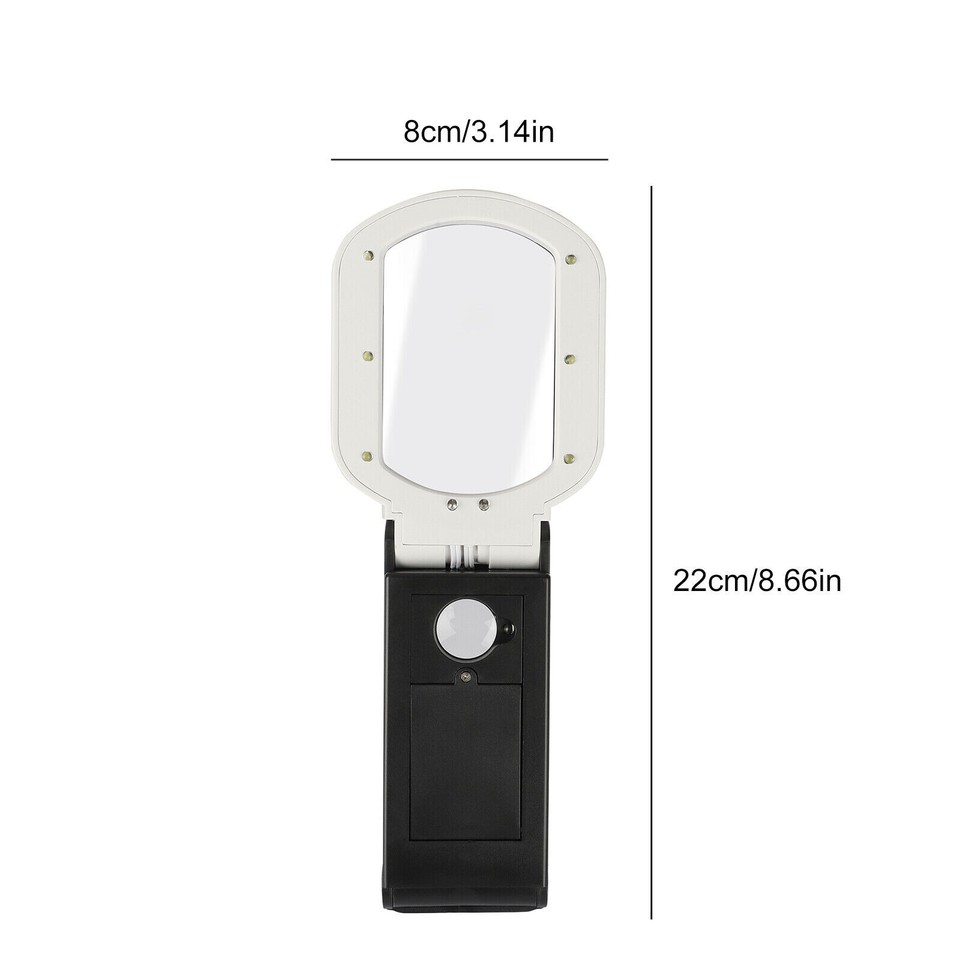 High Quality Magnifying Glass With Light 9 LED Lamp Magnifier Foldable ...
