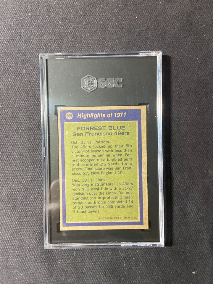 1972 Topps Football graded 7.5 #269 Forrest Blue all pro | eBay