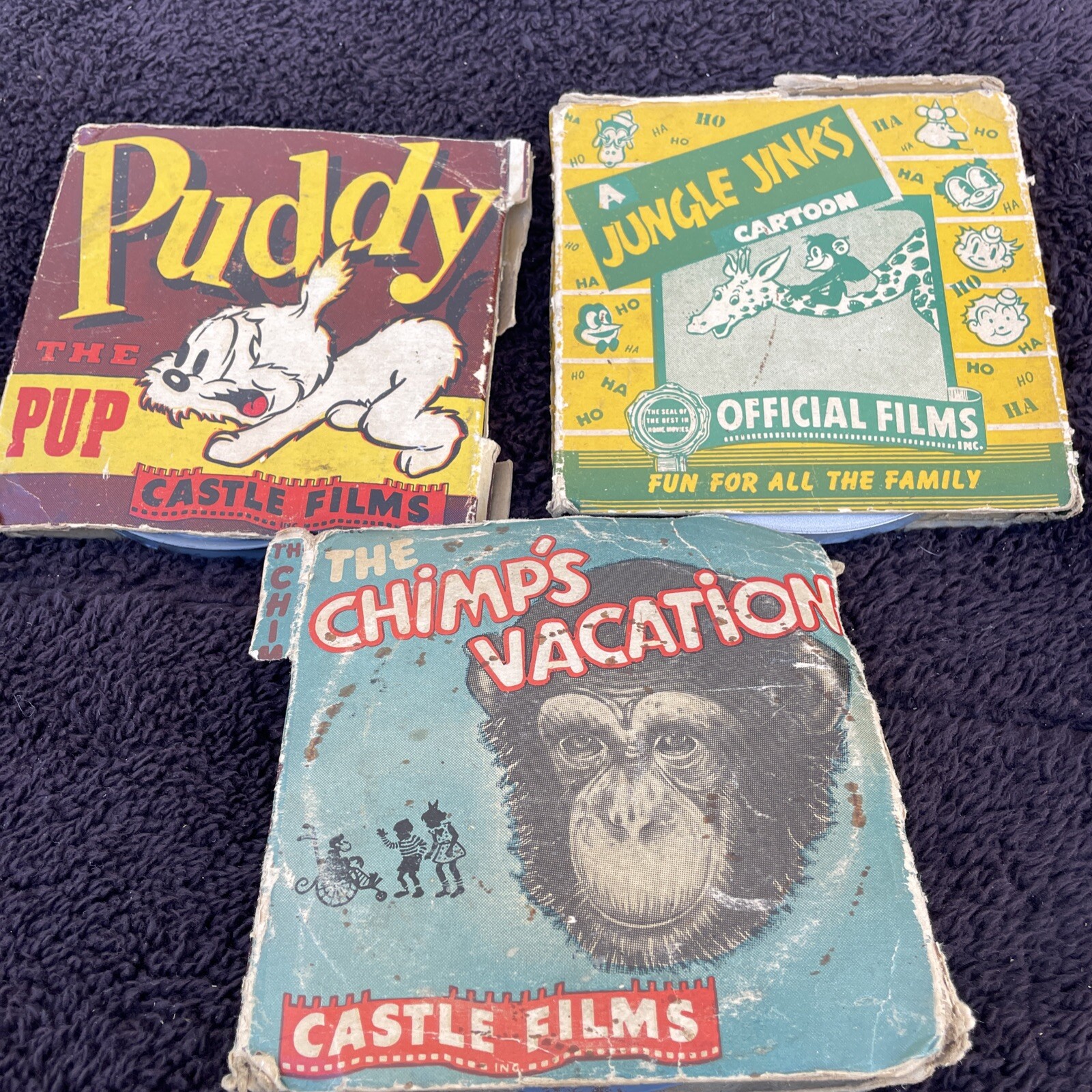 Vintage 8mm Film (Lot of 3) Castle Films Chimps Vacation & Puddy The ...