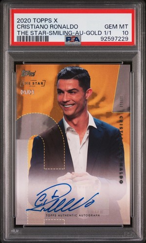 Topps X Ronaldo Curated Set Gold Autograph Card 01/01 Cristiano Ronaldo ...