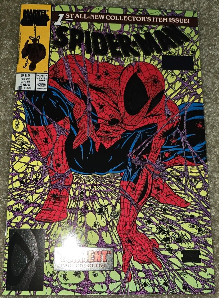 Rare HTF Spider-man 1 NM MX Todd McFarlane Torment Chromium Foil La ...