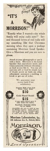 1924 Morrison Laboratories Loud Speaker Radio Phonograph Vintage Print ...