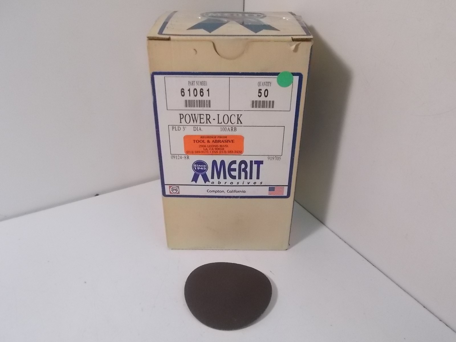 (50) NIB Merit Abrasives 61061 Power-Lock Discs: 3" Dia, 100ARB | eBay