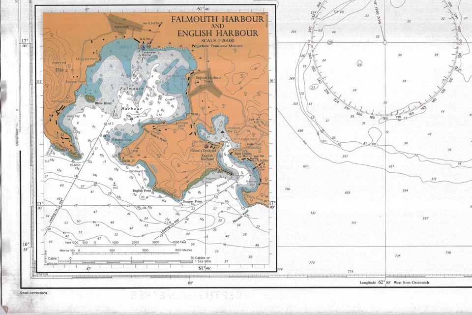 Admiralty 2064 Antigua West Indies Maritime Map Nautical Chart Ship ...