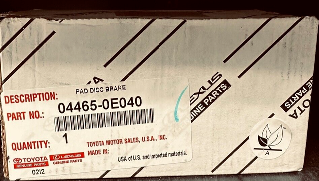 Lexus RX Al20 Front Brake Pads 044650E040 04465-0e040 Genuine for sale ...