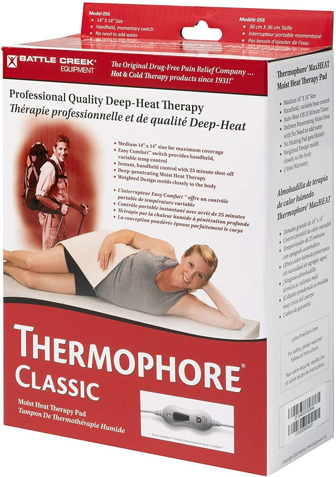 Thermophore Moist Heating Pad Model 056 Medium 14x14 Press Hold Switch ...