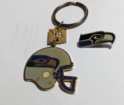 SEATTLE SEAHAWKS FOOTBALL KEY RING & PIN | eBay