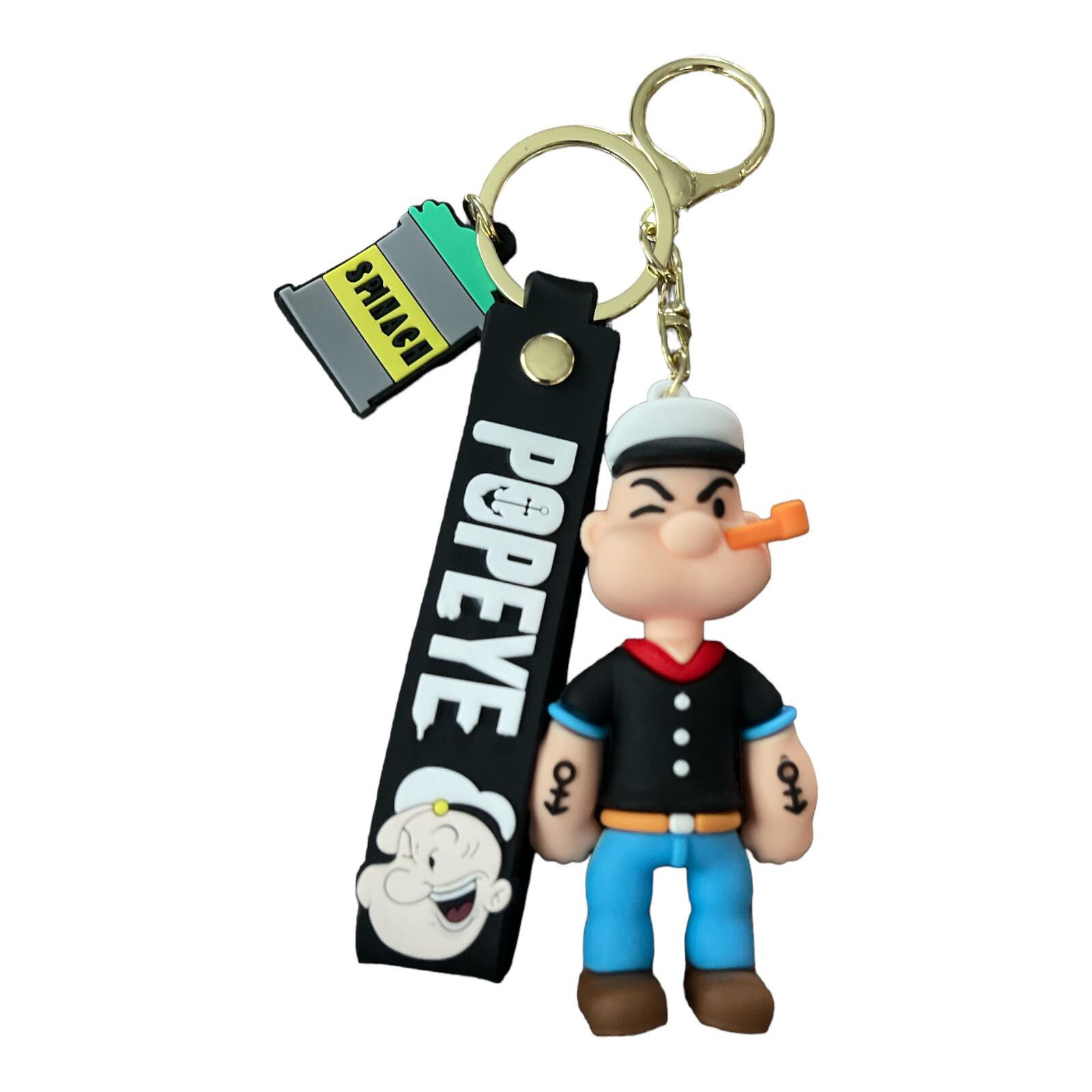 3D Rubber Popeye The Sailor Man Keychain Keyring Pendant Bag Charm | eBay