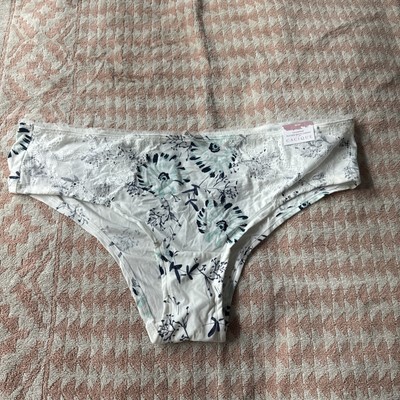 Lane Bryant white floral Ruched Back Stretch Cheeky Panty Plus Size 18/ ...