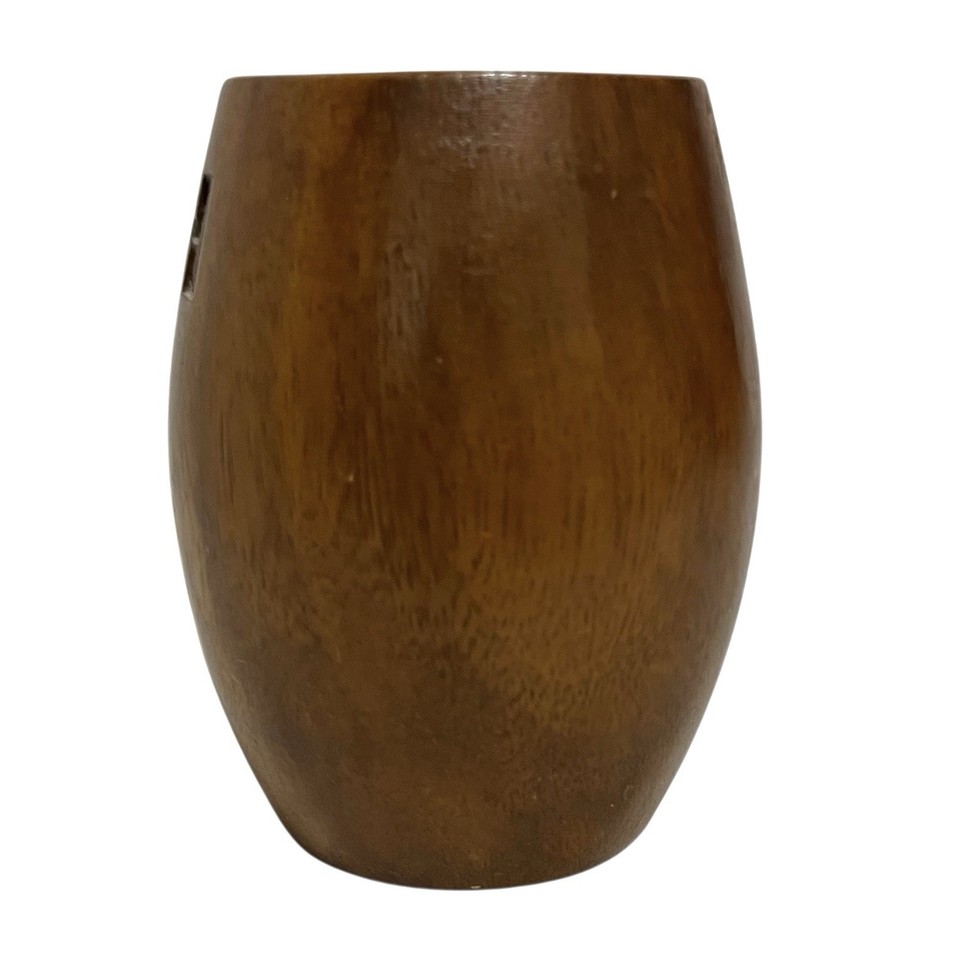 Vintage Hand Carved Wooden Rum Cup Arkansas Razorbacks Folk Art 5” Tiki ...