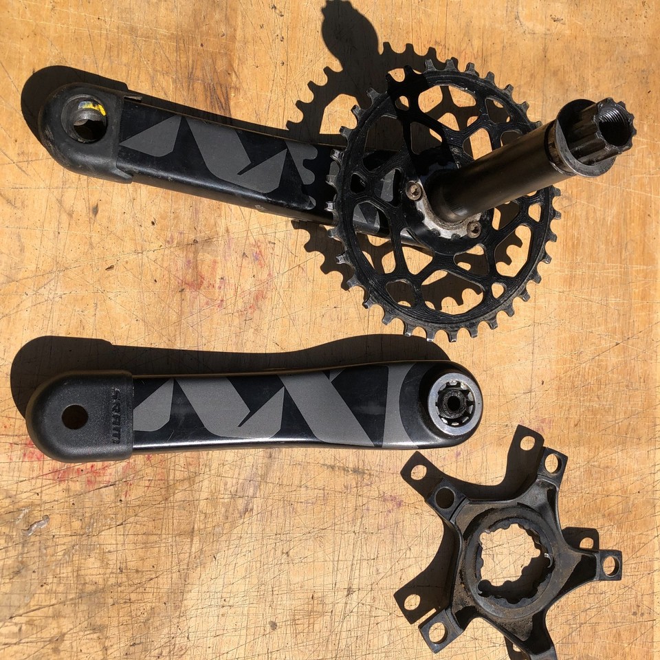 Sram XX1 GXP 175mm carbon crank w/Absolute Black Oval 34t Chainring | eBay