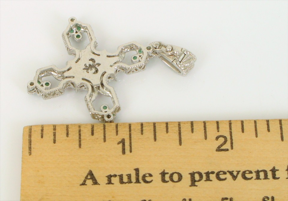 VTG BEAUTIFUL DESIGNER SIGNED JUDITH RIPKA STERLING SILVER CROSS ...