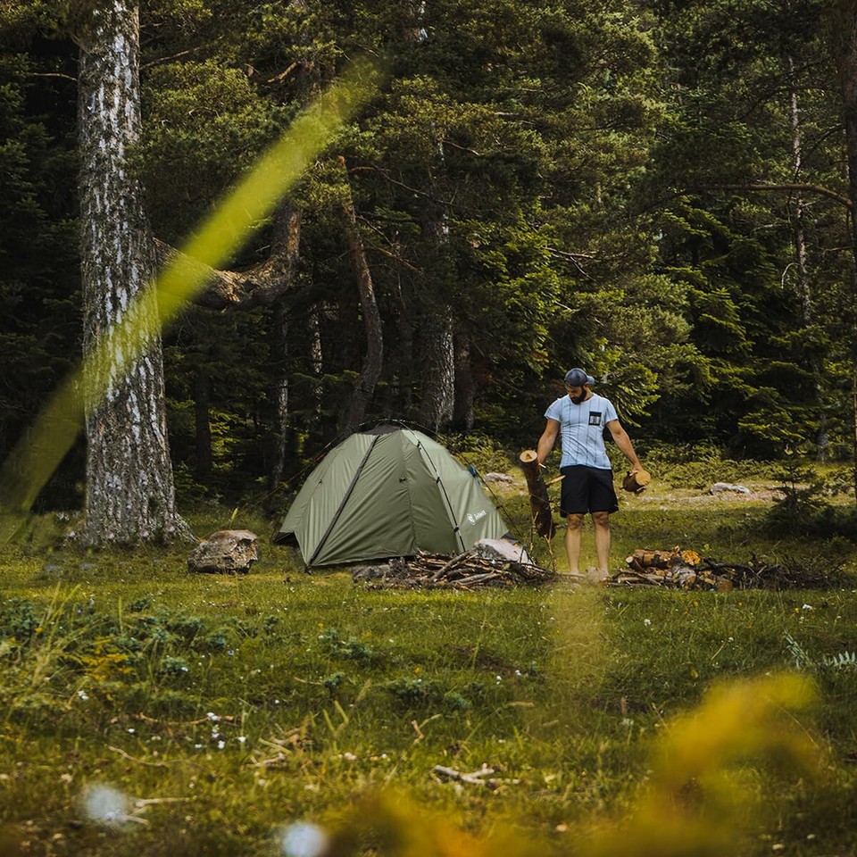 ShinHye Backpacking Tent for Camping, 1/2 Person Ultralight Backpacking ...