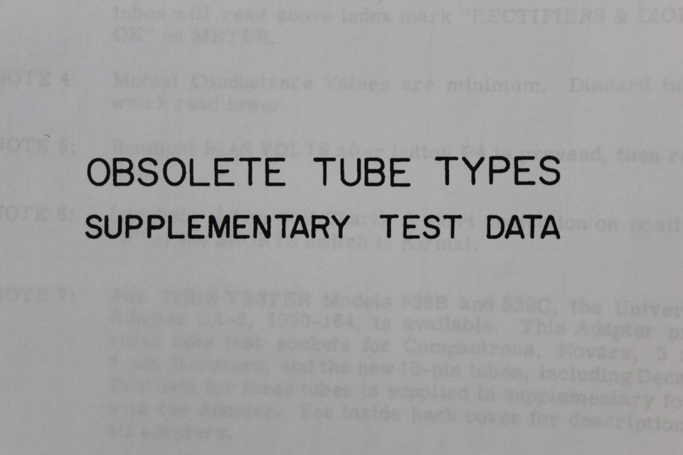1971 HICKOK 539b 539c ALL THE TEST DATA THERE IS, WITH WESTERN ELECTRIC ...