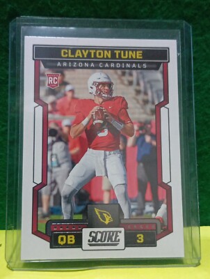 2023 Score Football Clayton Tune Rc Rookie Arizona Cardinals Univ ...