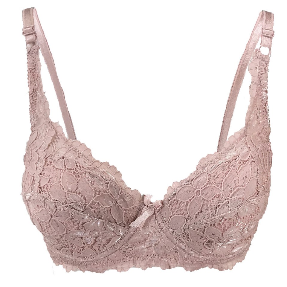 Ladies All over Lace Cup Underwired Bra slightly padded 34-46 B C D DD ...