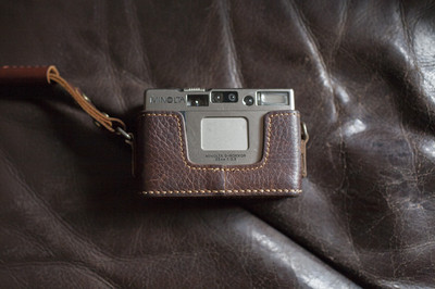 Handmade Genuine real Leather Half Camera Case bag cover for MINOLTA TC ...
