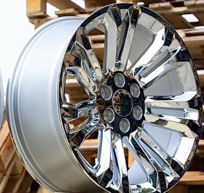 24” Chrome OE 5666 SES Replica Wheels fits 2019 Cadillac Escalade ...